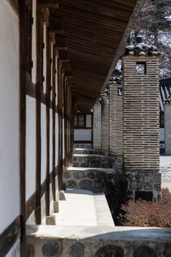 Traditional Korean Building and Chimneys Stock Image - Image of ...