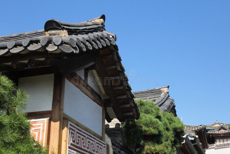 Traditional Korean Hanok Houses Stock Photo - Image of travel, house ...