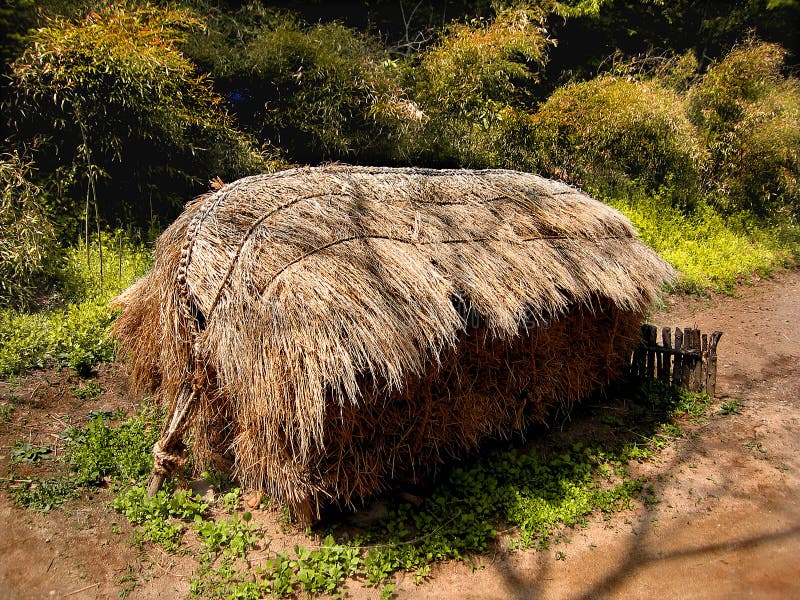 Traditional Korean Hut stock image. Image of overview, plants - 127877