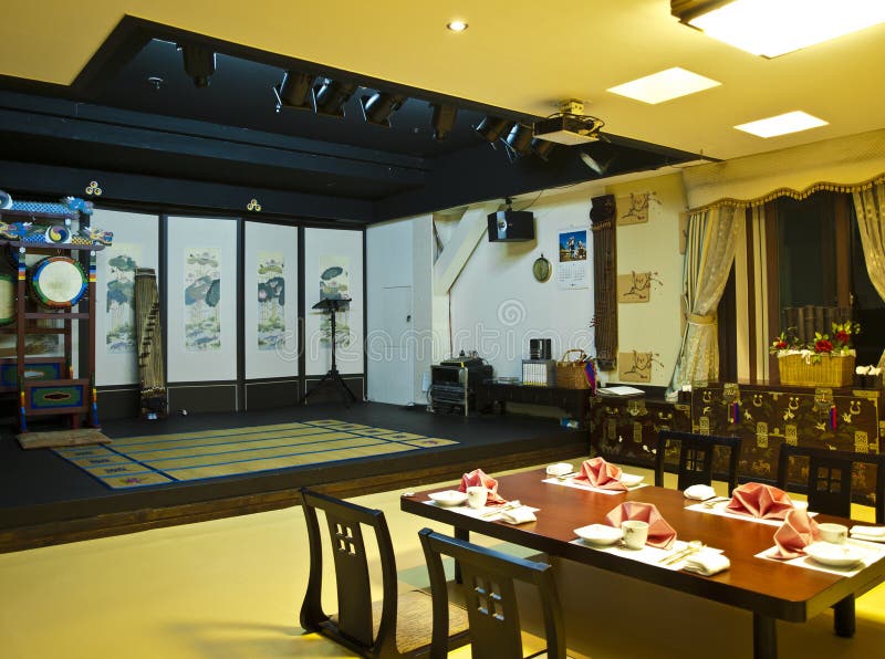 Traditional Korean Music Restaurant Editorial Photo - Image of ...