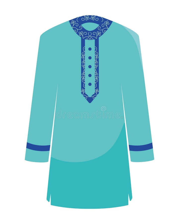 Traditional kurta clothes stock vector. Illustration of isolated ...