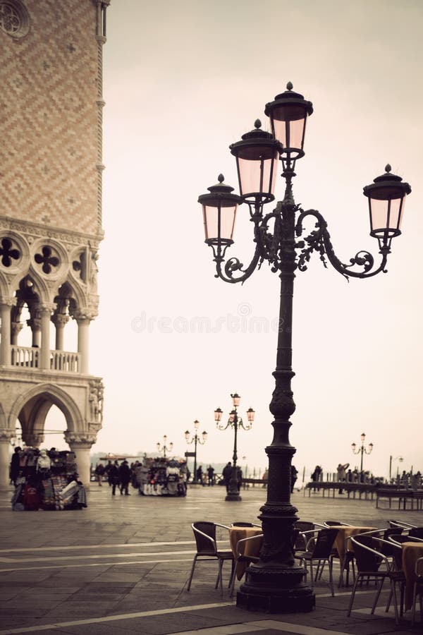Lamp post in venice stock photo. Image of vintage, lamp - 29744034