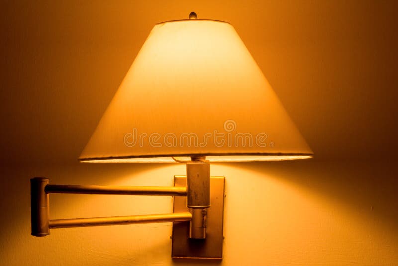 Traditional Lamp on the Wall Stock Image - Image of floral ...