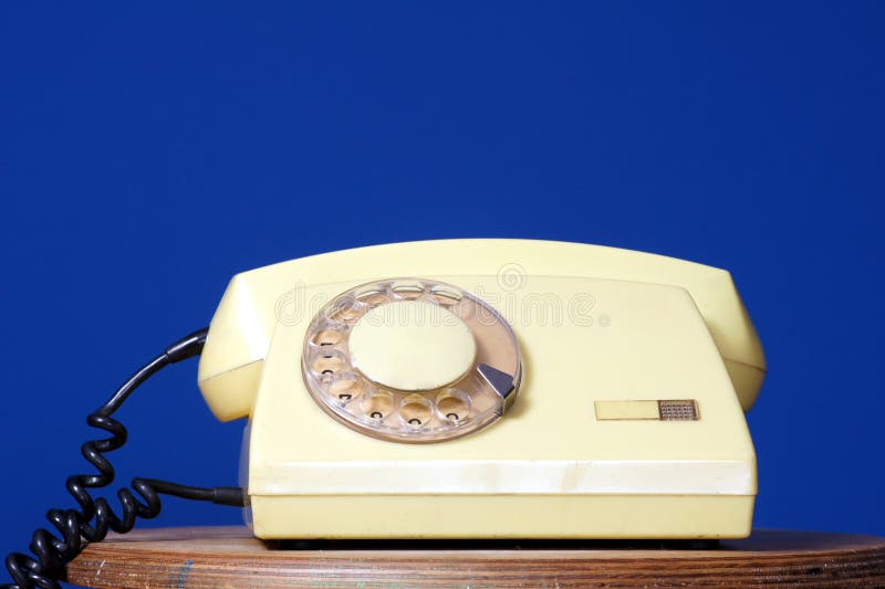 Traditional Landline Telephone with Dial Stock Image - Image of ...