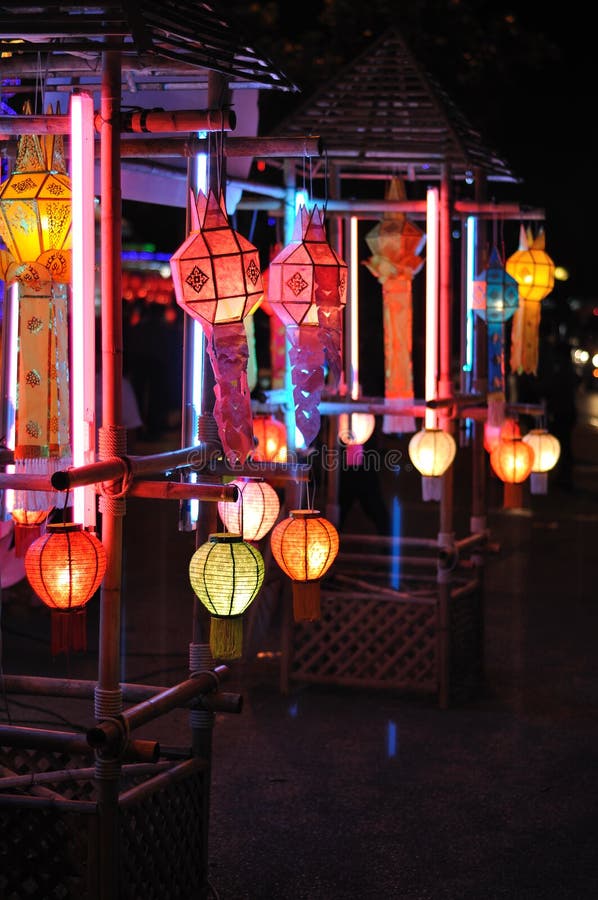 Traditional lantern stock image. Image of native, chiangmai - 22017491