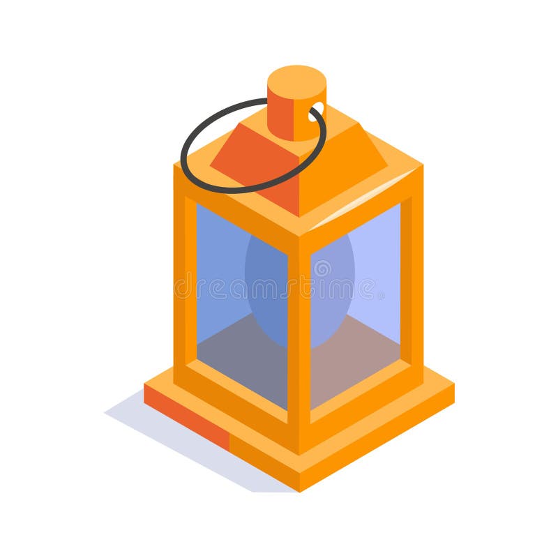 Traditional Lantern, Christmas Lantern for Decoration, Isometric Icon ...