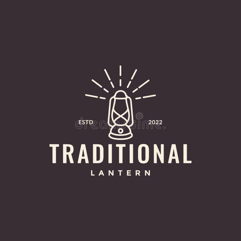 Traditional Lantern Kerosene Vintage Hipster Logo Stock Vector ...