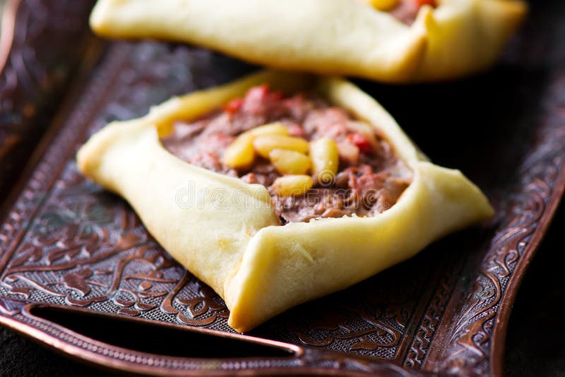 Traditional Lebanese Meat Pies Stock Photo - Image of pastry, syrian ...