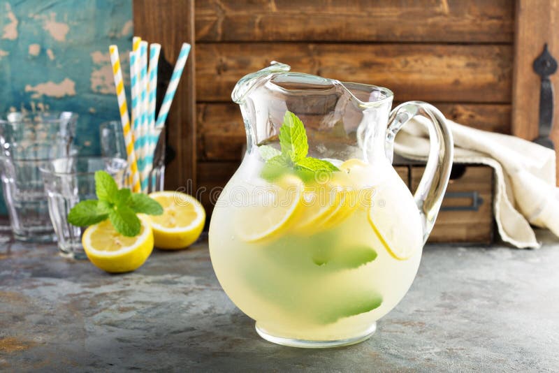 Traditional Lemonade in a Pitcher Stock Image - Image of juicer, fresh ...