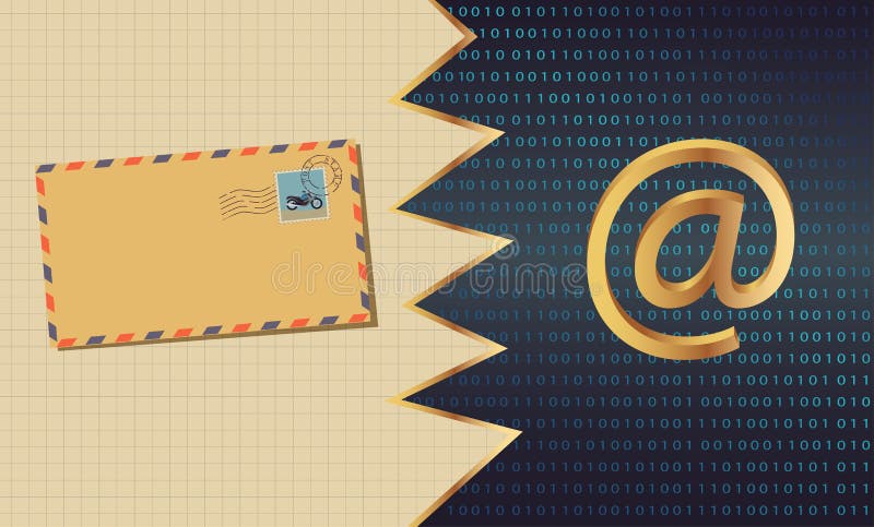 Traditional Letter or Email. Stock Vector - Illustration of post ...