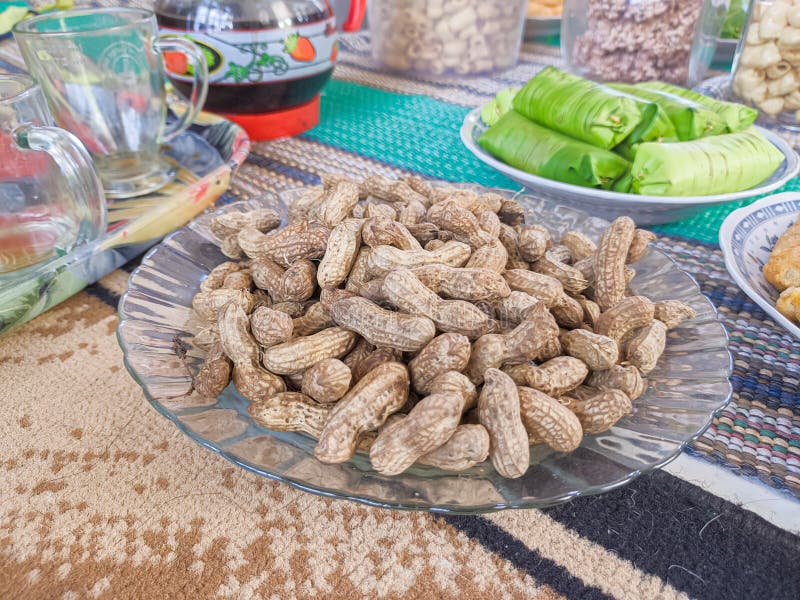 Traditional Local Indonesian Food. Boiled Peanuts Stock Image - Image ...