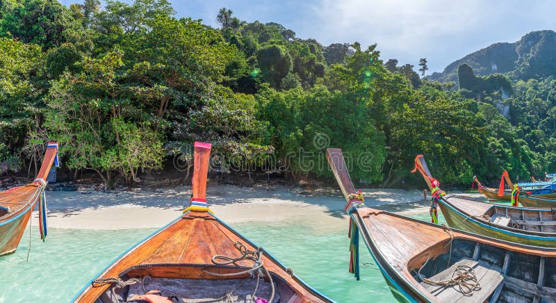 Monkey Beach, Phi Phi Islands, Thailand Stock Image - Image of luxury ...