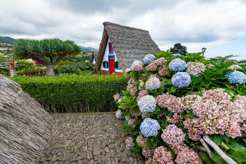 Traditional Madeira house stock image. Image of flower - 89410177