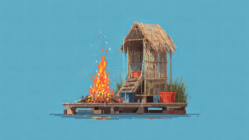 Magh Bihu Bonfire Graphic Stock Photos - Free & Royalty-Free Stock ...