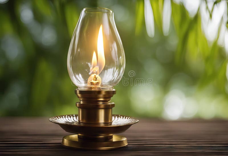 Traditional Malay Bamboo Oil Lamp with White Background Stock ...