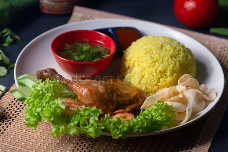 Hainanese Chicken Rice Ball in Jonker Street,Melaka, Stock Photo ...