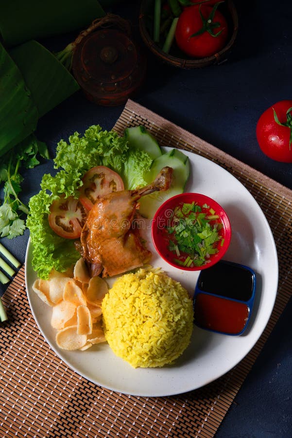 Traditional Malay Chicken Rice Stock Photo - Image of chicken ...