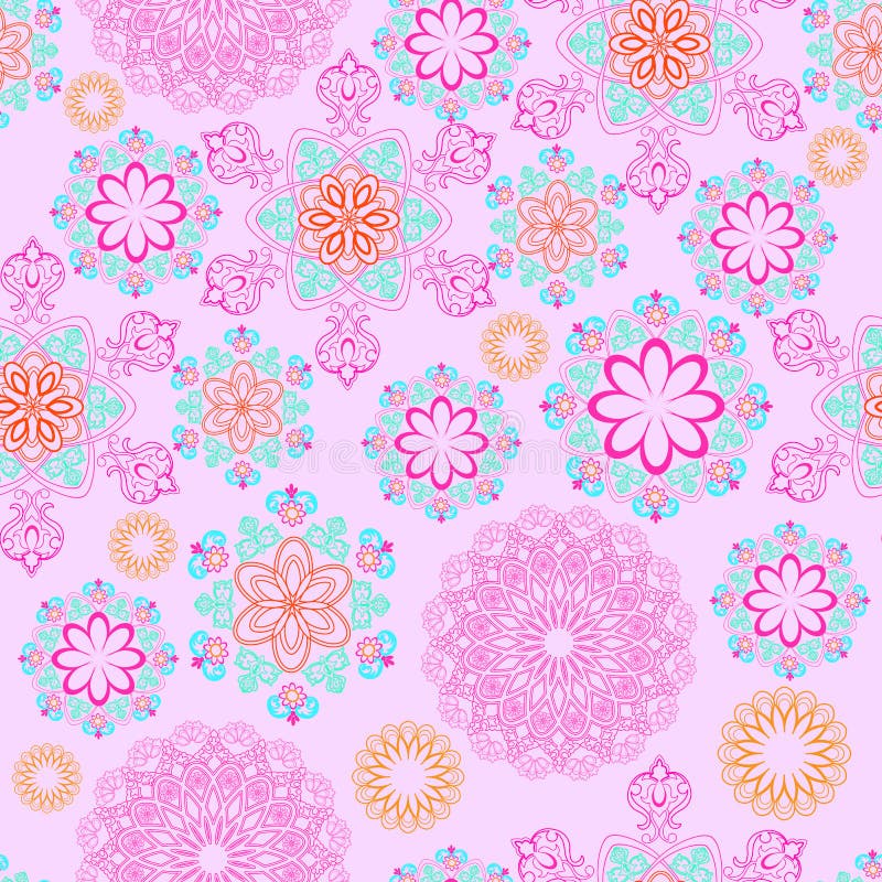 Traditional Mandala Ornament in Gentle Colors Stock Vector ...