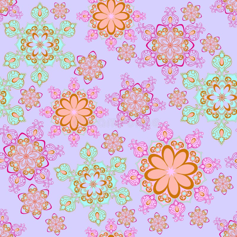 Traditional Mandala Ornament in Gentle Colors Stock Vector ...