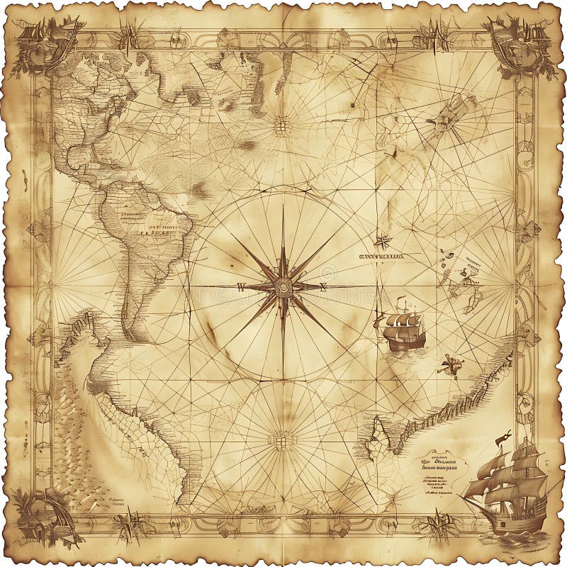 Traditional Map Patterns with Vintage Cartographic Charm Stock ...