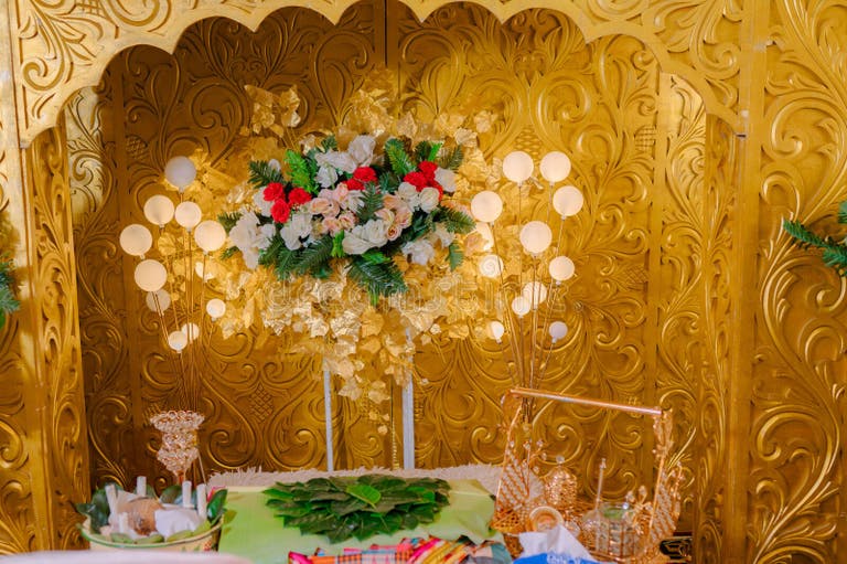 Traditional Mappacci Leaf Ornaments, Bugis Wedding Ceremony. Stock ...