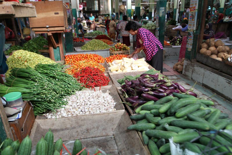 Traditional market editorial stock photo. Image of java - 55119168