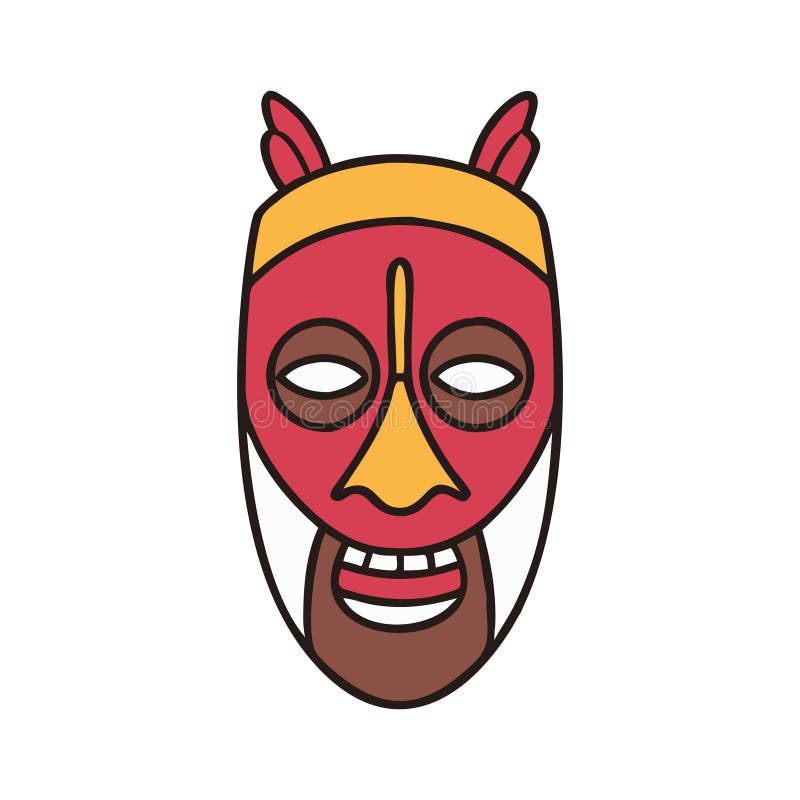 Germany Mask with Traditional Stock Illustration - Illustration of ...