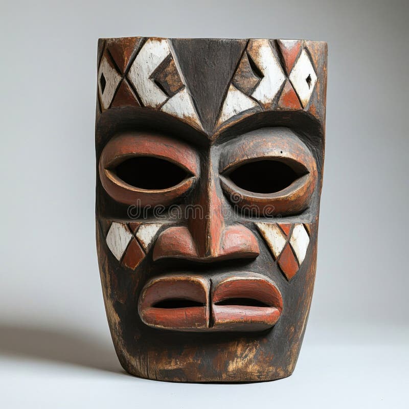 Traditional Mask from Faso with Unique Patterns Stock Image - Image of ...