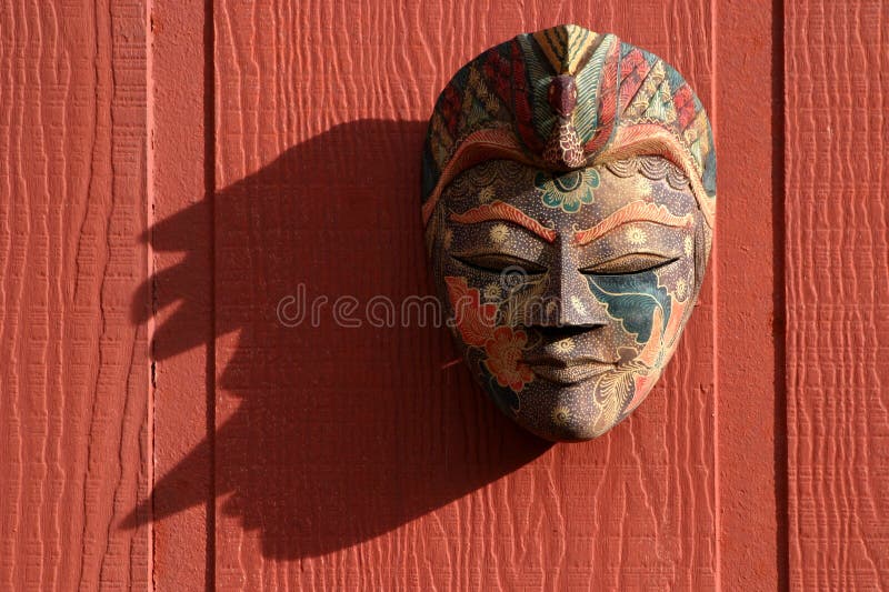 Traditional Mask on Red stock photo. Image of face, balinese - 44448