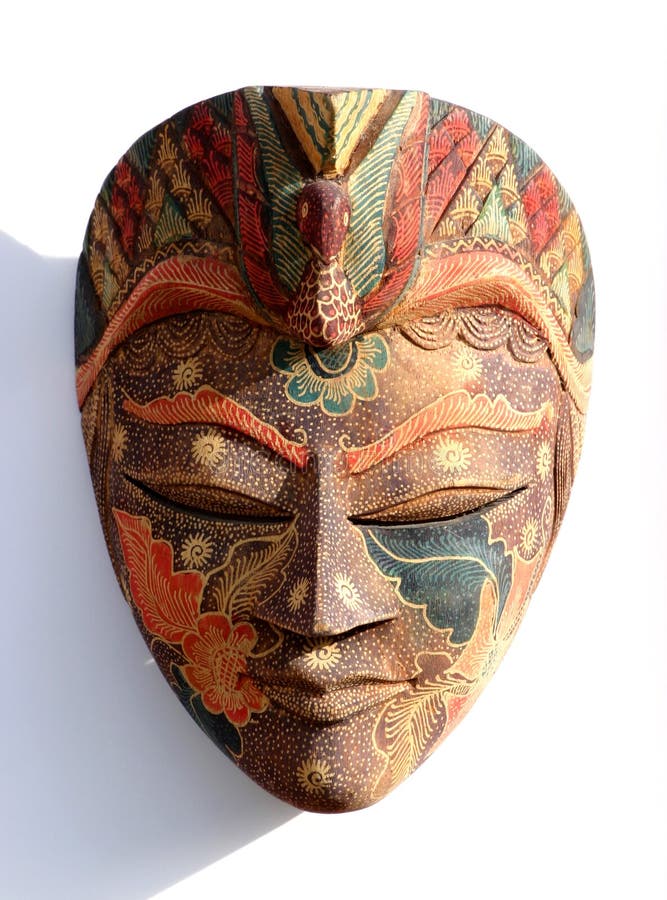 Traditional Mask on White stock image. Image of asian, carving - 44447