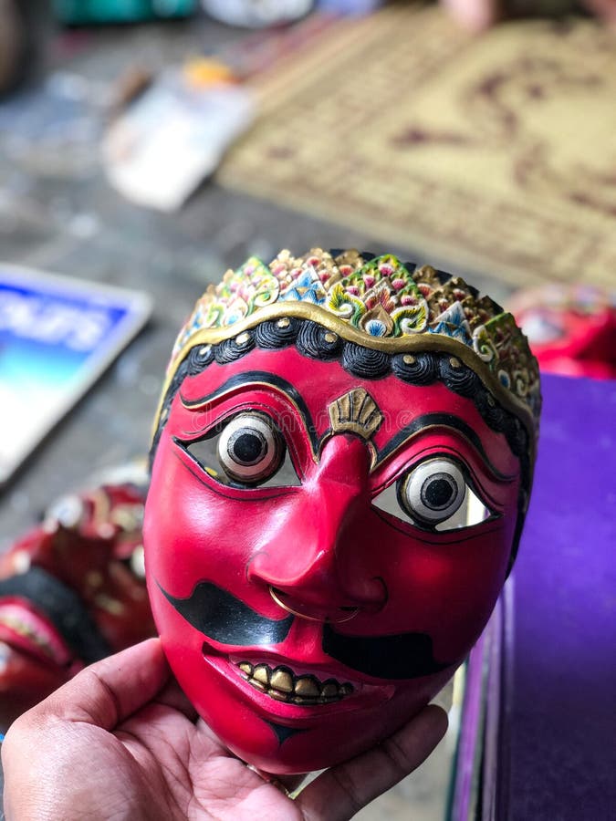 Traditional Mask from Java in the Making Stock Image - Image of making ...