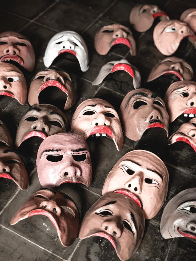 Traditional Mask from Java in the Making Stock Image - Image of java ...