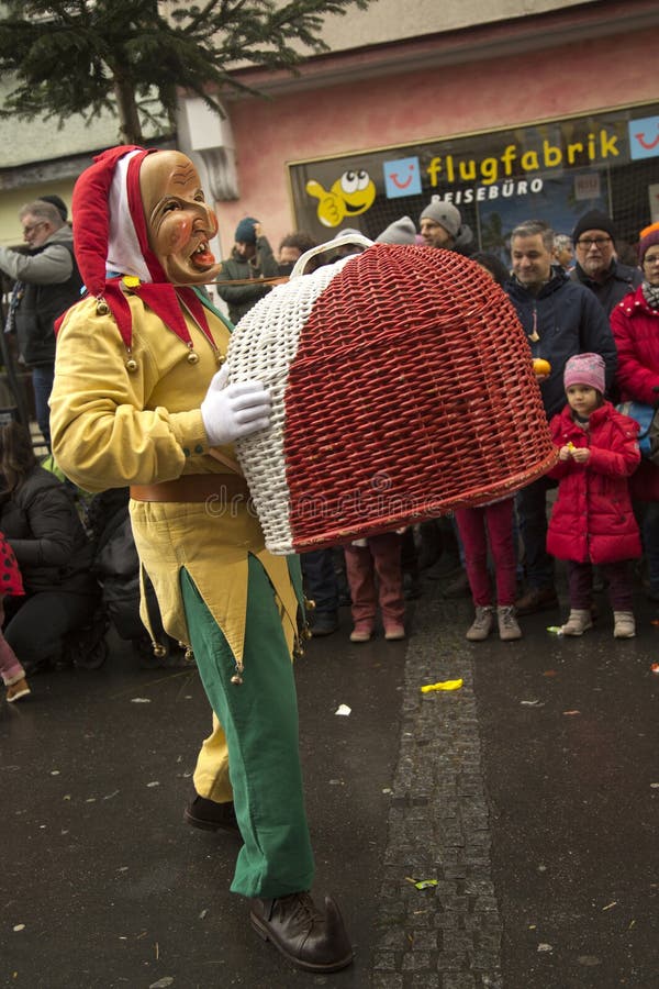 Traditional Masked Carnival Procession in Stuttgart, Germany. Editorial ...