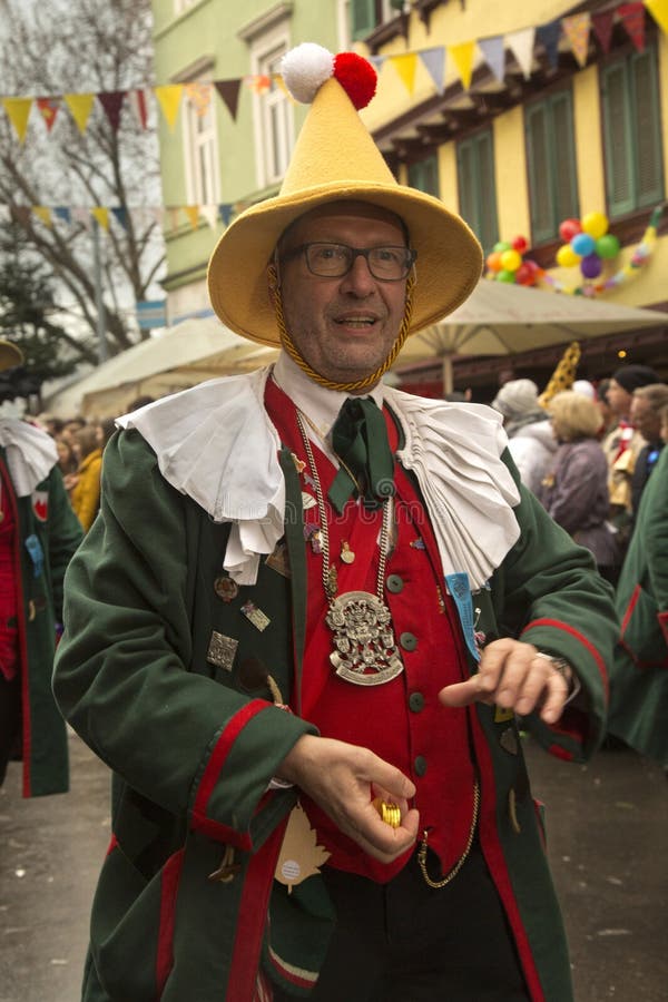 Traditional Masked Carnival Procession in Stuttgart, Germany. Editorial ...