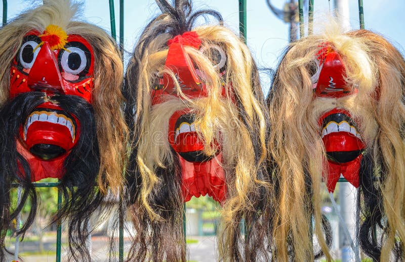 Traditional Masks, Yogyakarta, Java, Indonesia Stock Photo - Image of ...