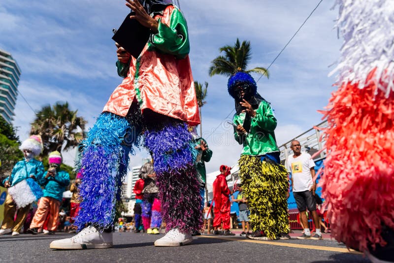 Traditional Masqueraders Make a Presentation Playing Percussion ...