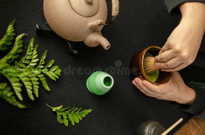 Traditional Matcha Tea Preparation Stock Photo - Image of life, asian ...