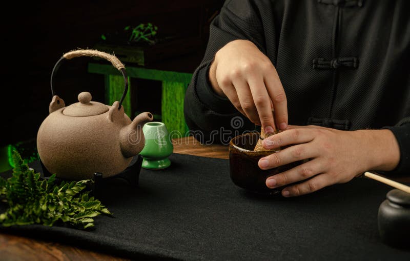 Traditional Matcha Tea Preparation Stock Photo - Image of life, asian ...