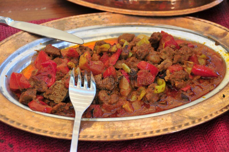 Traditional Meals and Cookings on the Dest at a Restaurant Stock Image ...