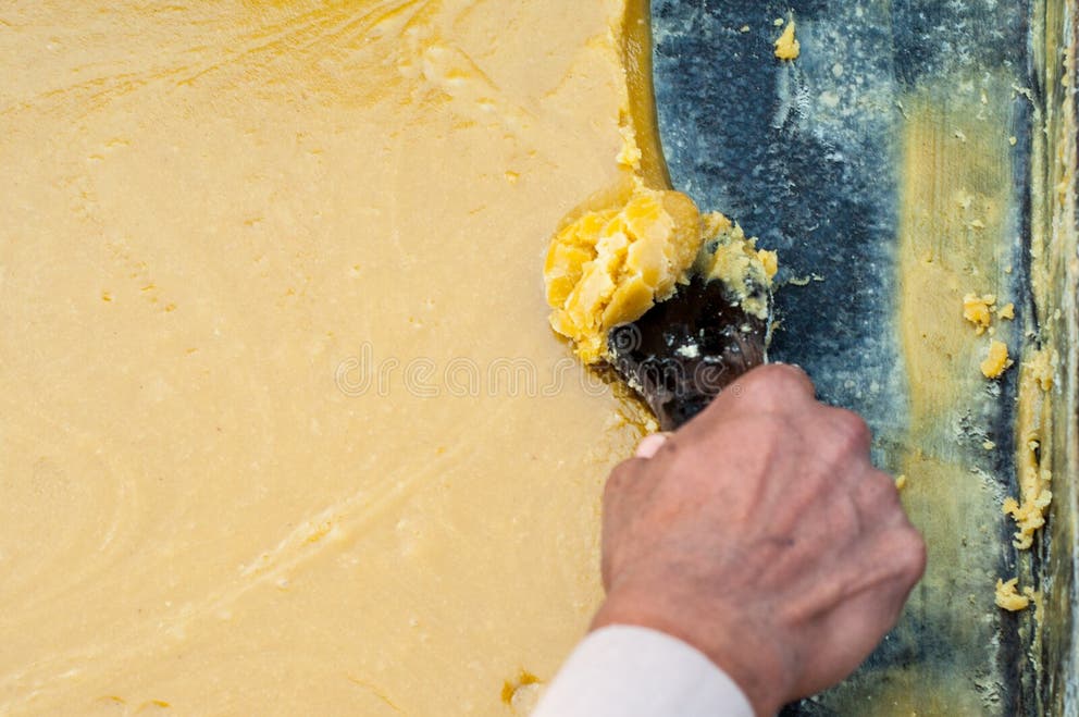 A Man is Making Jaggery Pieces Stock Photo - Image of india, food ...