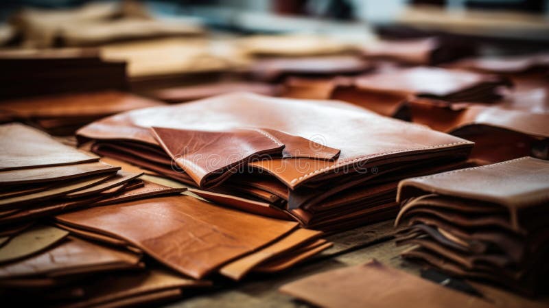 Traditional Methods in the Leather-making Industry. Stock Image - Image ...