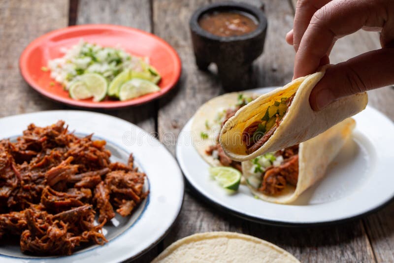 Mexican Beef Barbacoa Tacos Stock Image - Image of barbacoa, healthy ...