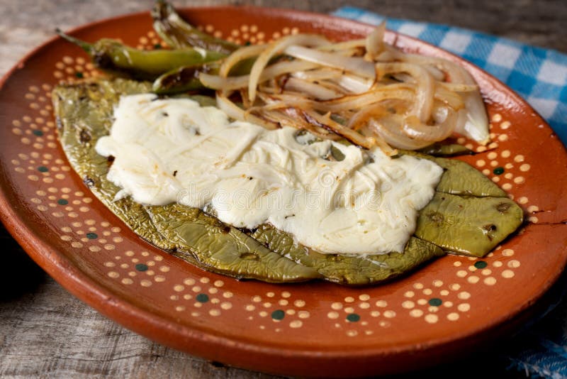 Mexican Grilled Nopal Cactus with Melted Cheese and Serrano Peppers ...