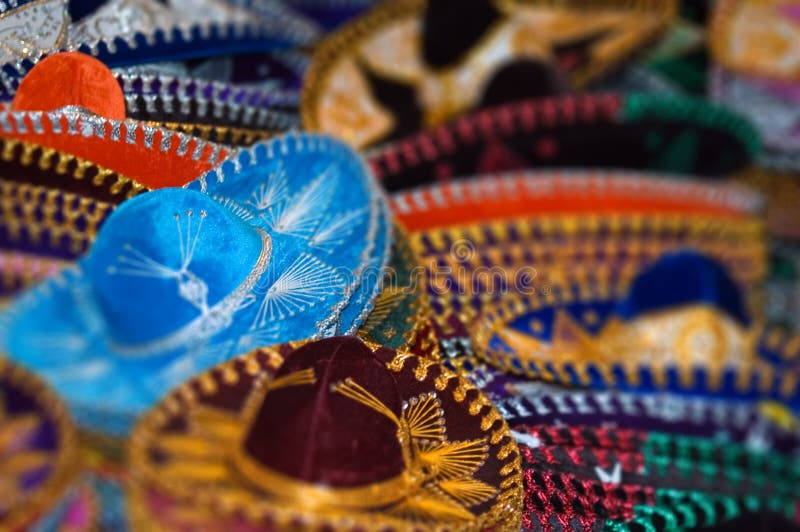 Mexican hats stock image. Image of souvenir, cloth, latino - 19870749
