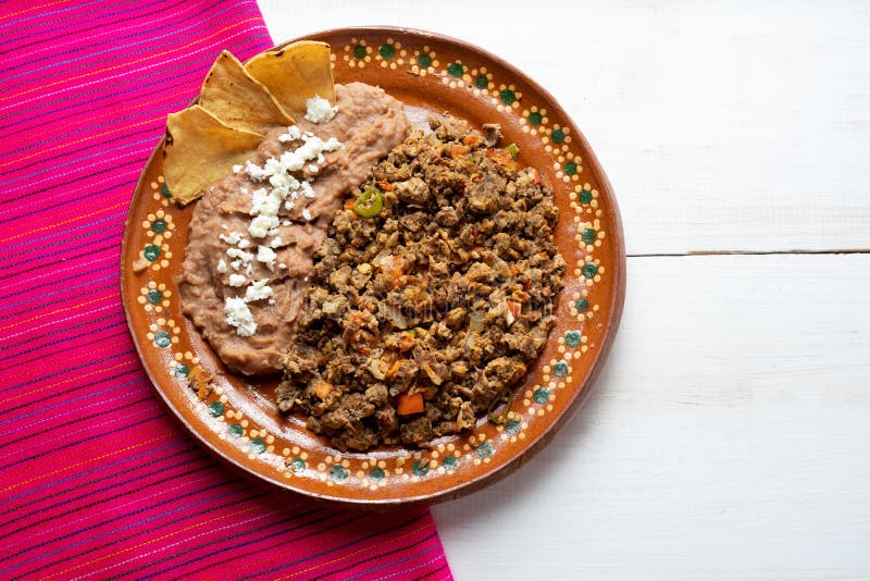 Mexican machaca with egg stock photo. Image of dish - 170971962