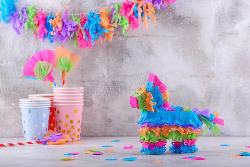 Traditional Mexican Pinata in Shape of Donkey Stock Photo - Image of ...