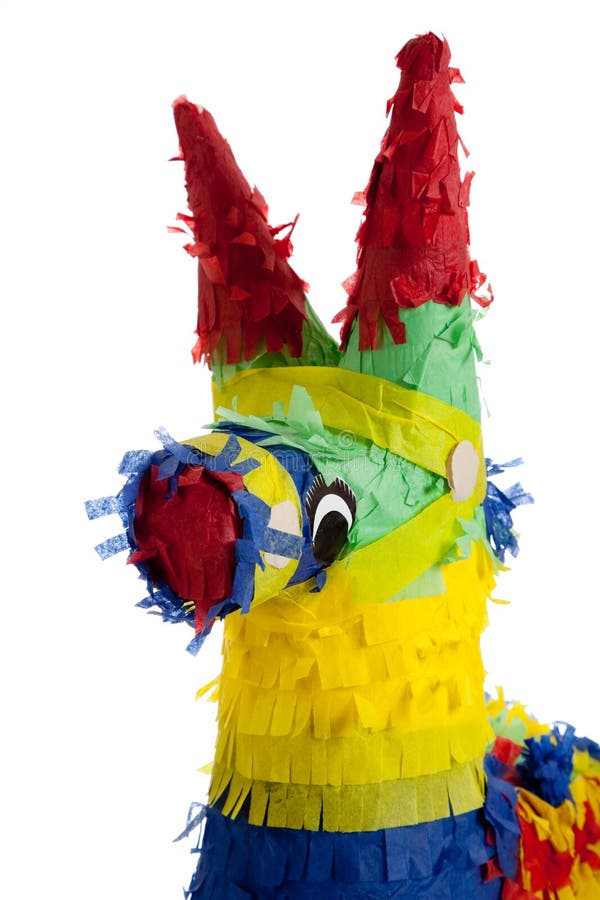 A Traditional Mexican Pinata On White Stock Image - Image: 10751191
