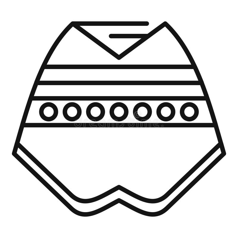 Traditional Mexican Poncho with Geometric Pattern for Cinco De Mayo ...