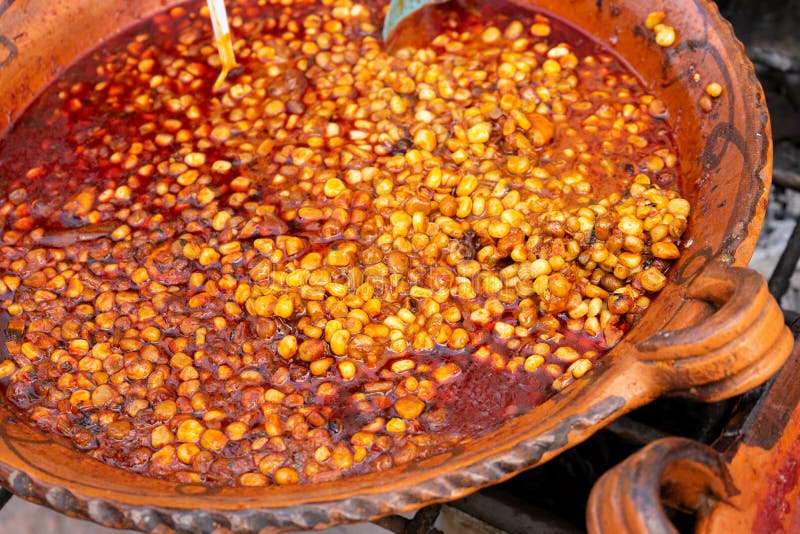 Mexican Snack Called Esquites Stock Photo - Image of chili, mexican ...