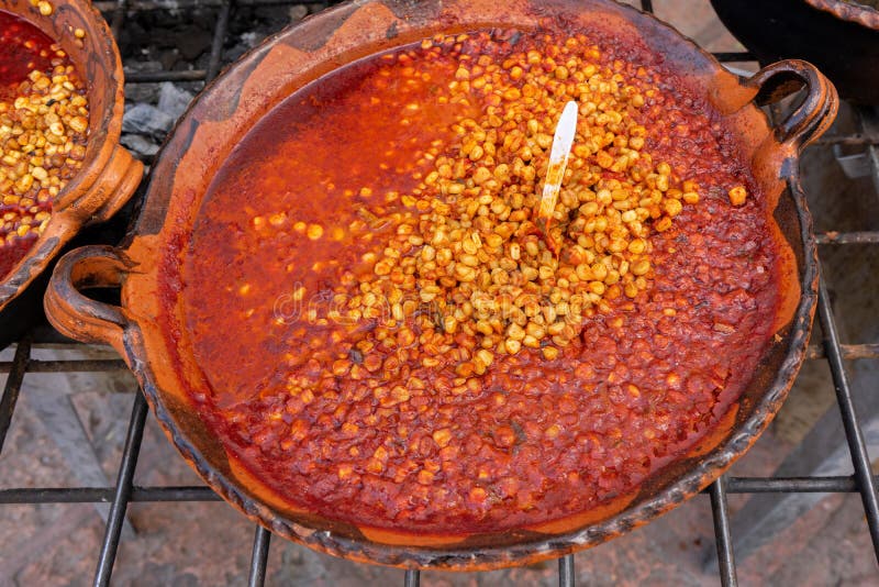 Mexican Snack Called Esquites Stock Image - Image of mexican, authentic ...